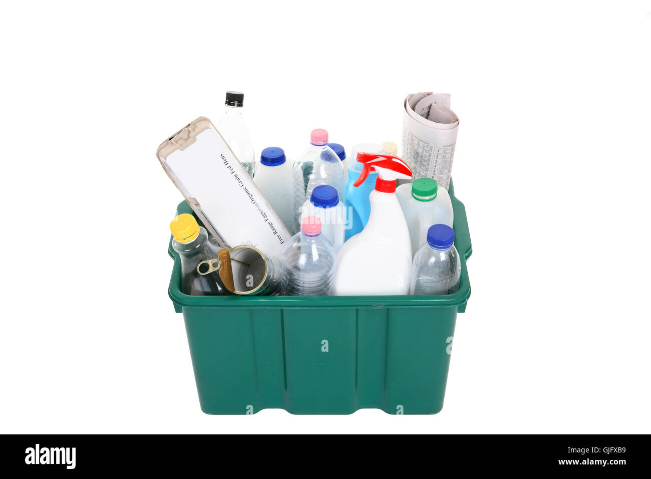 Recycling box garbage Cut Out Stock Images & Pictures - Alamy