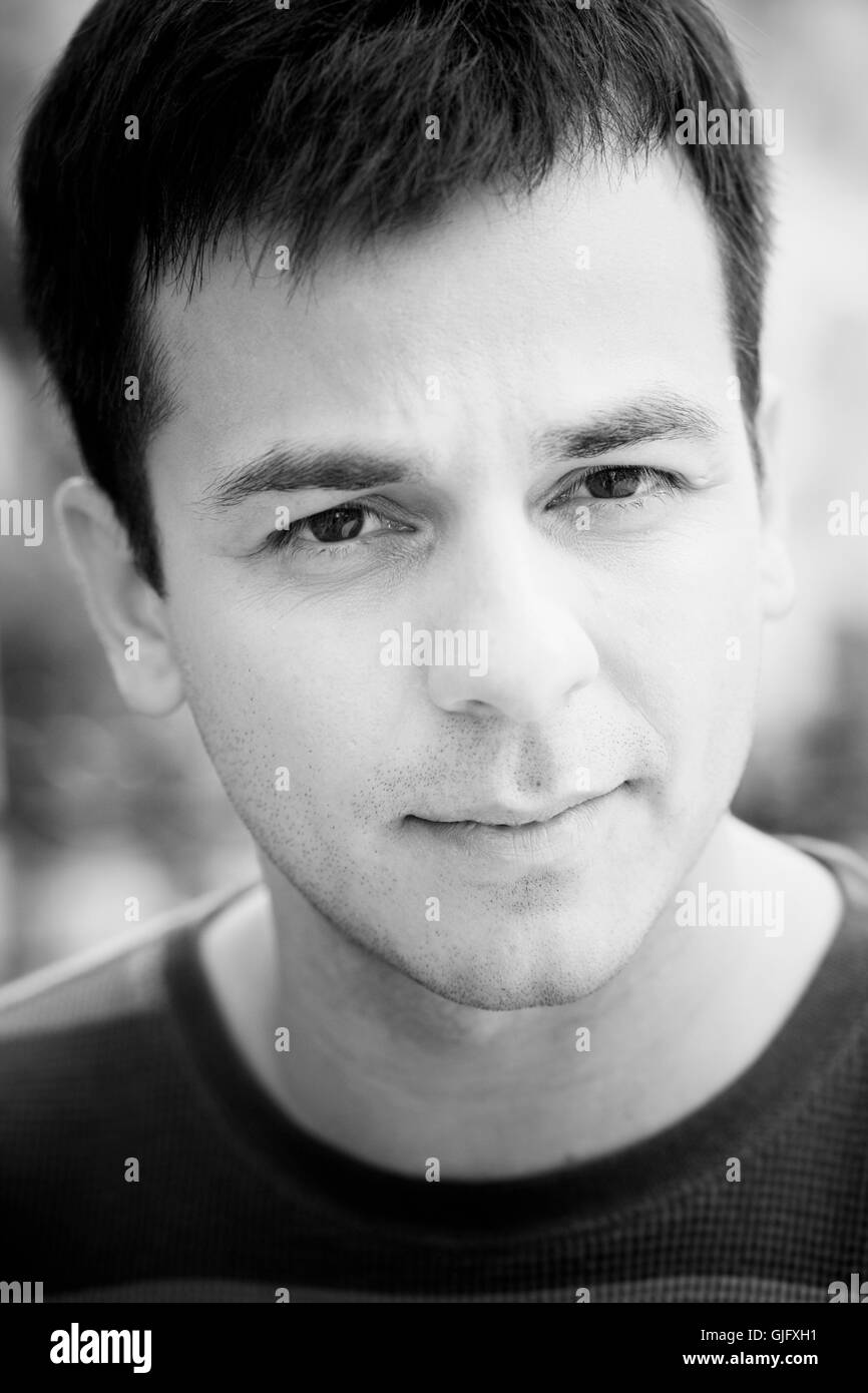 Handsome man indian one person Black and White Stock Photos & Images ...