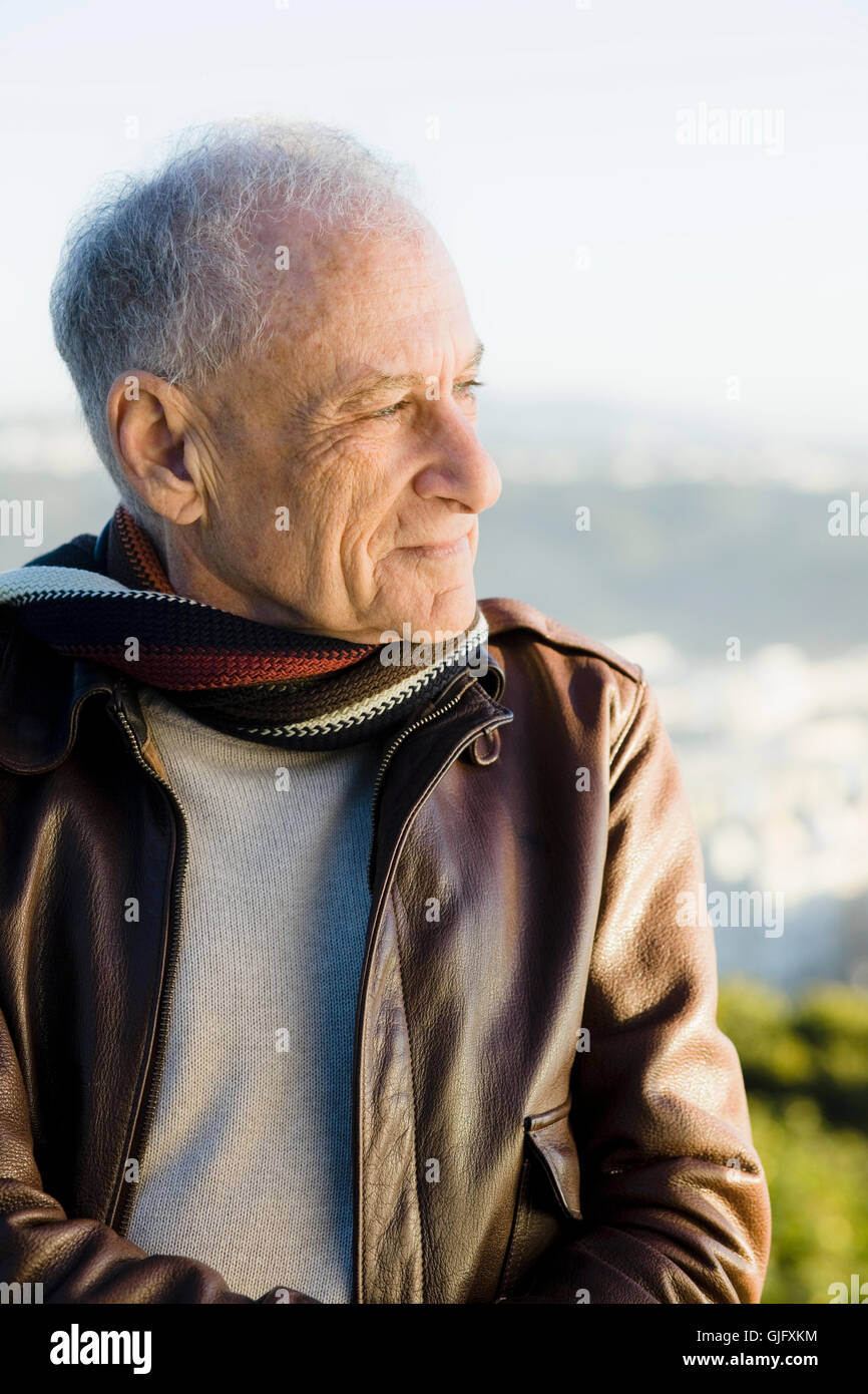 Profile of Old Man Stock Photo - Alamy