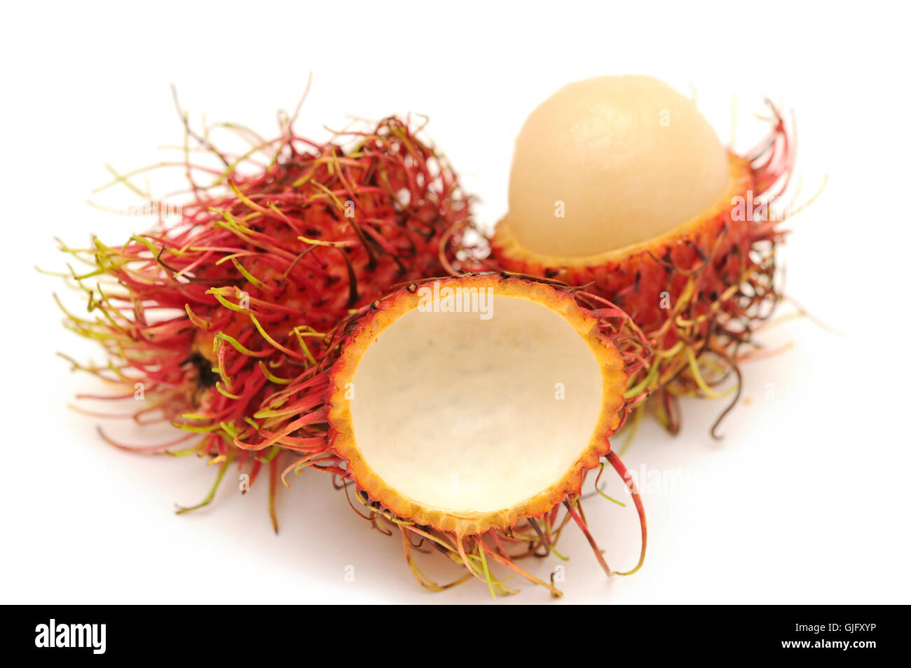 rambutan and one peel off rind Stock Photo - Alamy