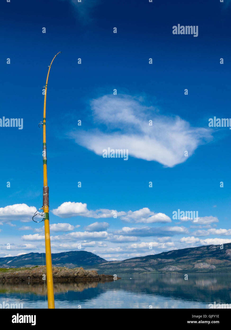 Fishing on Lake Laberge, Yukon Territory, Canada Stock Photo - Alamy