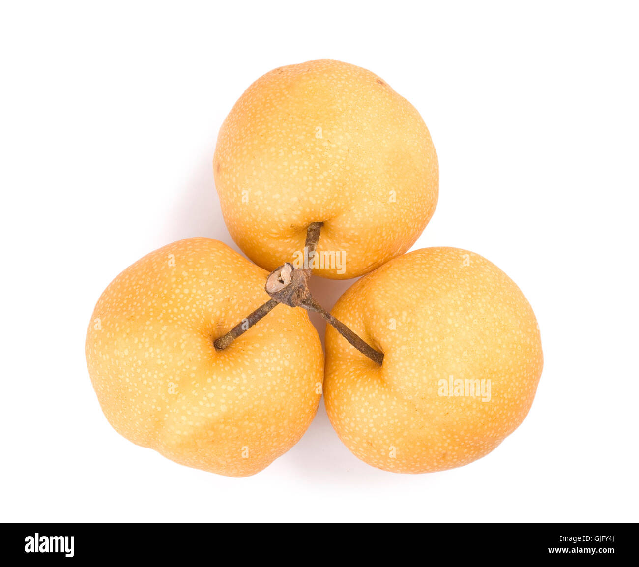 bunch of isolated asian-pear fruit with stem Stock Photo - Alamy
