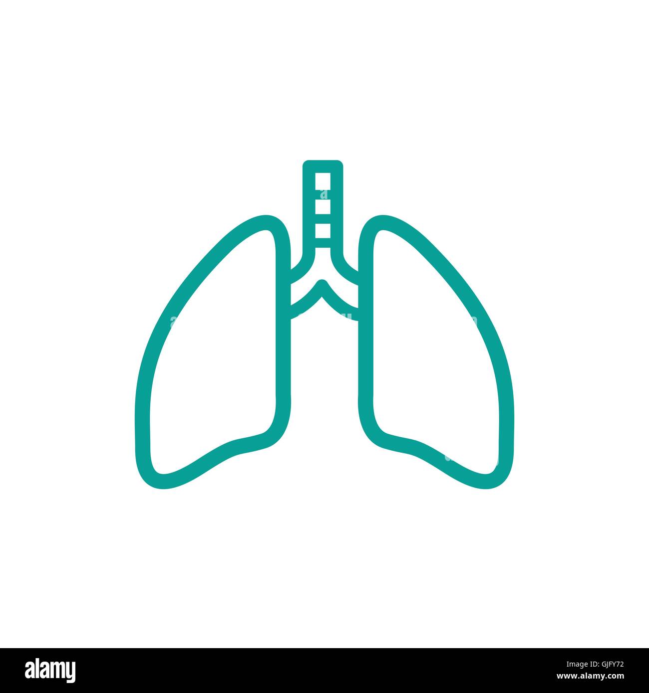 Lungs outline icon Stock Vector Images - Alamy