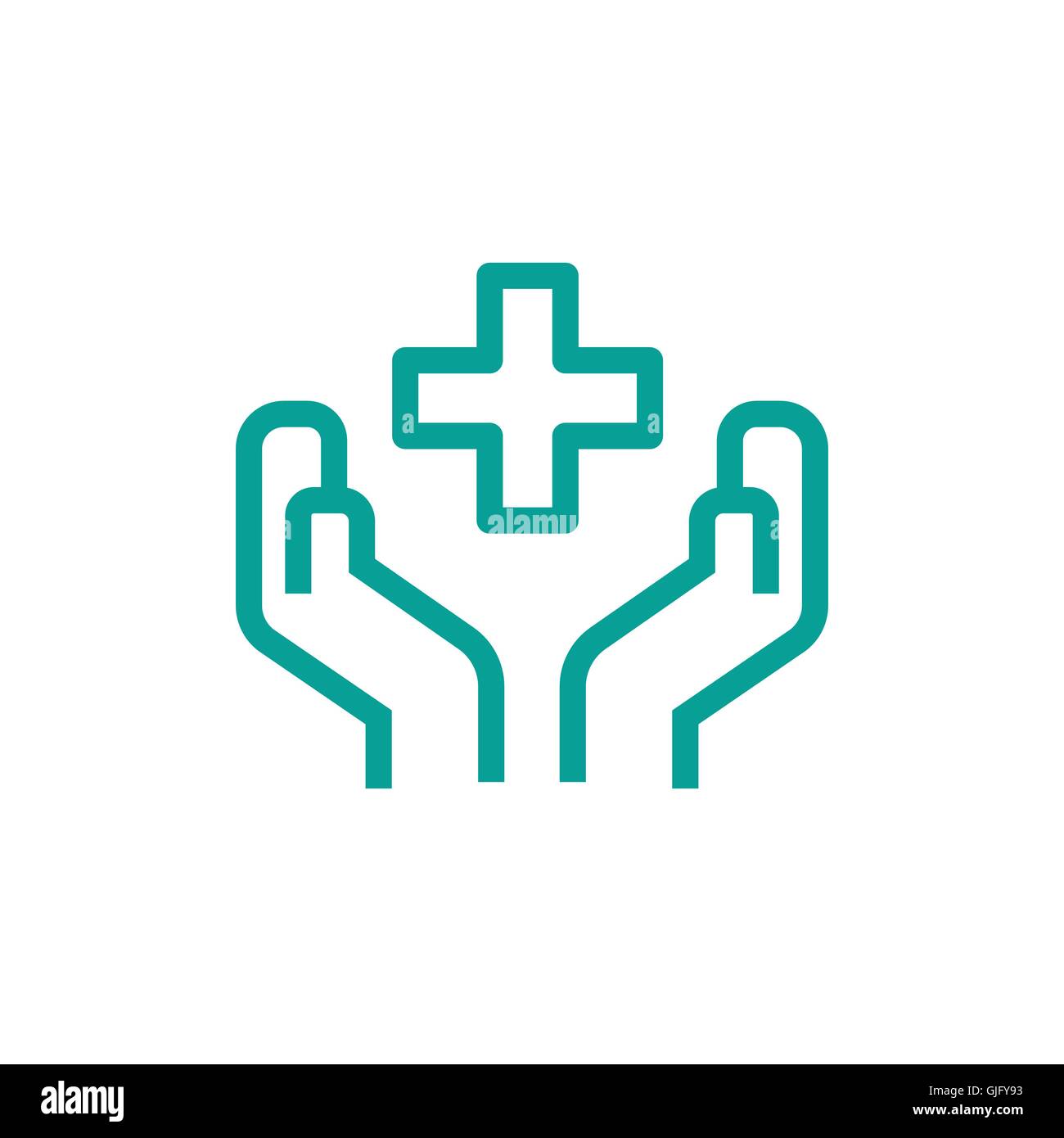 Medical thin line icon isolated on beige background Stock Vector Image ...
