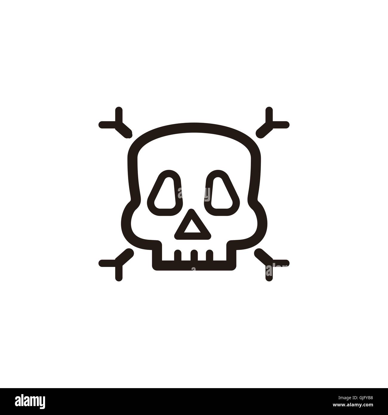 Caution icon linear thin Cut Out Stock Images & Pictures - Alamy