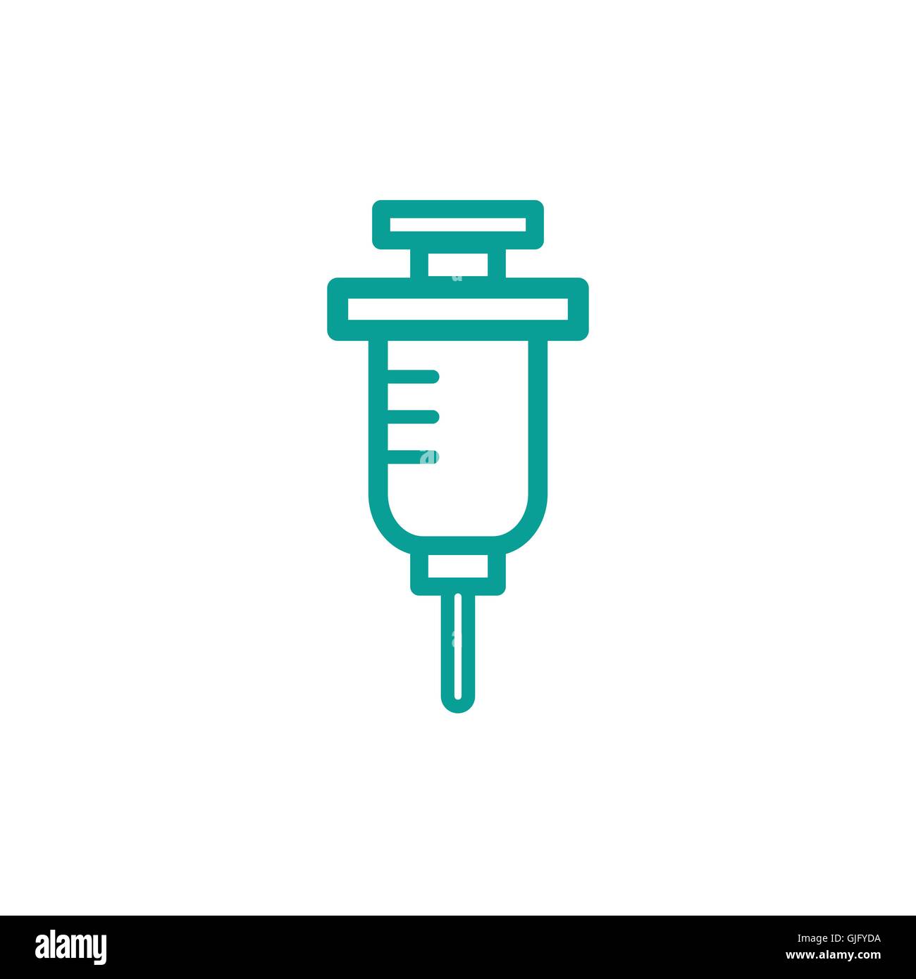 Injection linear icon syringe Stock Vector Images - Alamy
