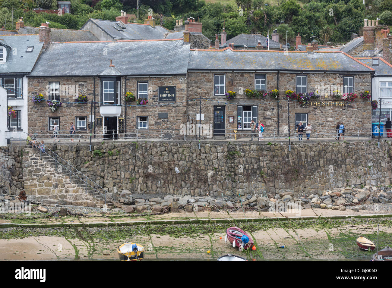 The Ship Inn, Pub in Mousehole, Cornwall, UK Stock Photo - Alamy