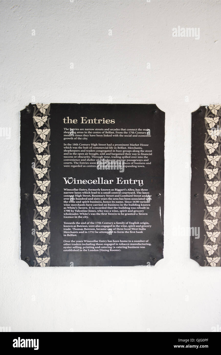 Belfast entries hi-res stock photography and images - Alamy