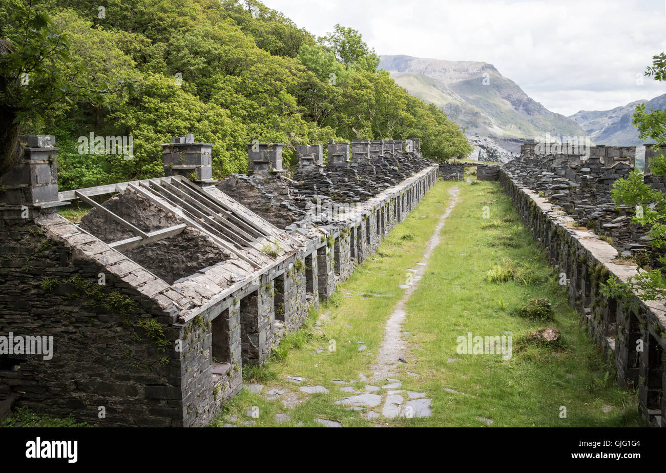 Anglesey Barracks, Dinorwig Slate Quarry, Snowdonia, Wales Stock Photo ...