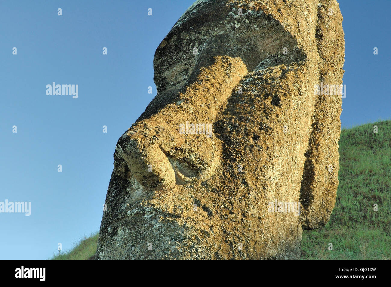 moai stone statue Stock Photo - Alamy