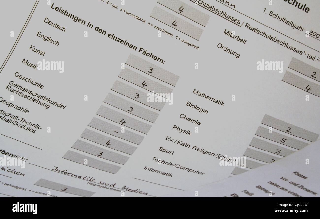 Schlechte noten hi-res stock photography and images - Alamy