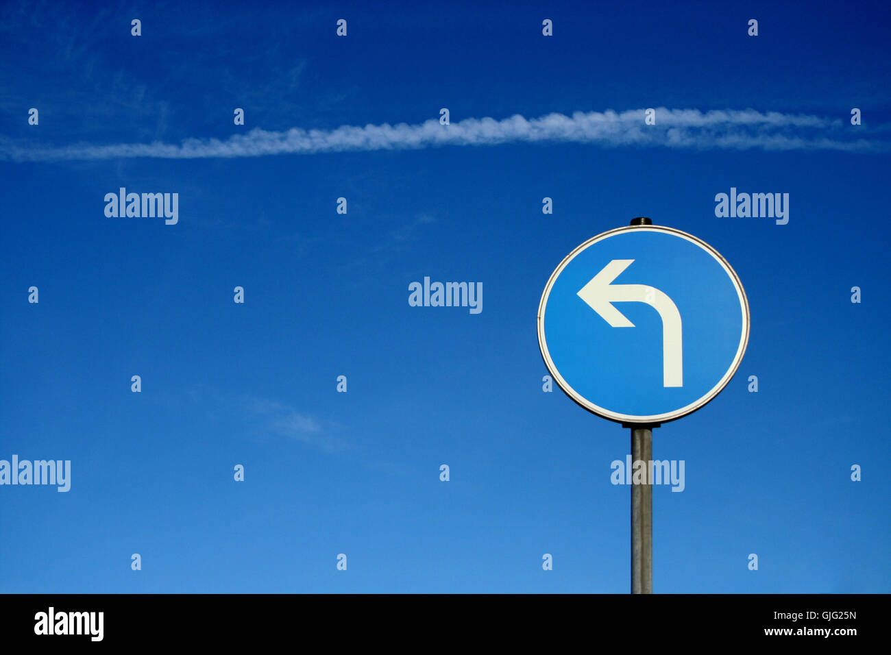 sign signal blue Stock Photo - Alamy