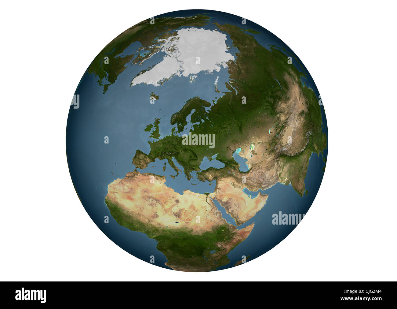 Map of the earth without america hi-res stock photography and images ...