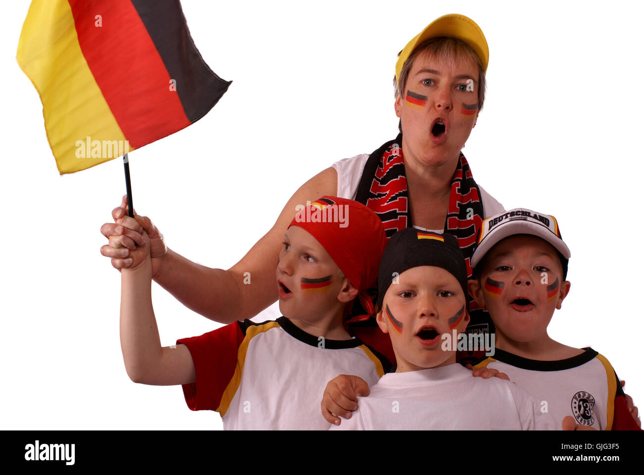Germany flag flag mother Stock Photo - Alamy