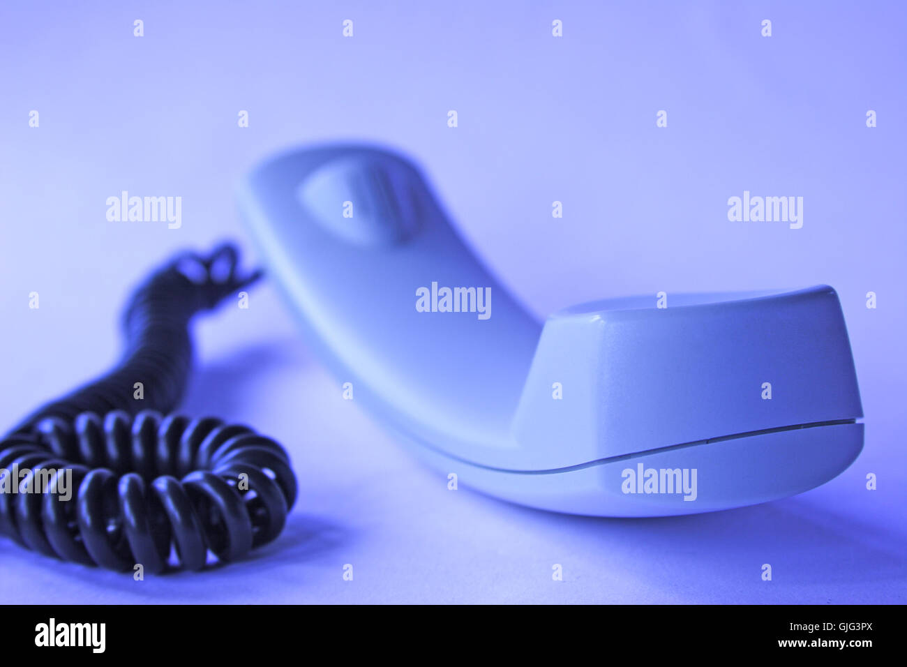 telephone phone blue Stock Photo - Alamy