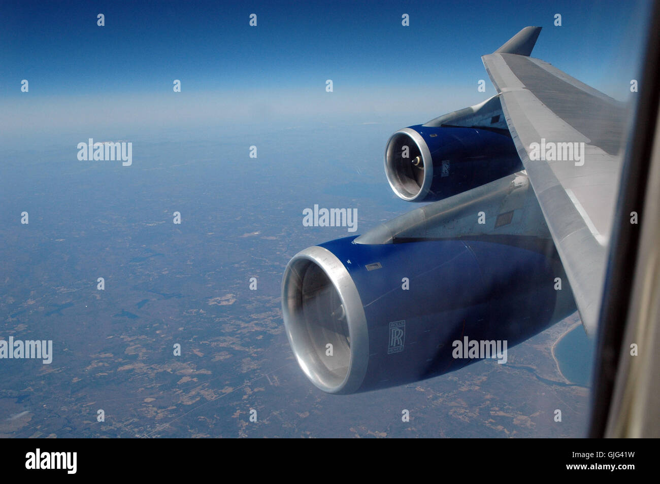 aerial perspective flight engine Stock Photo - Alamy