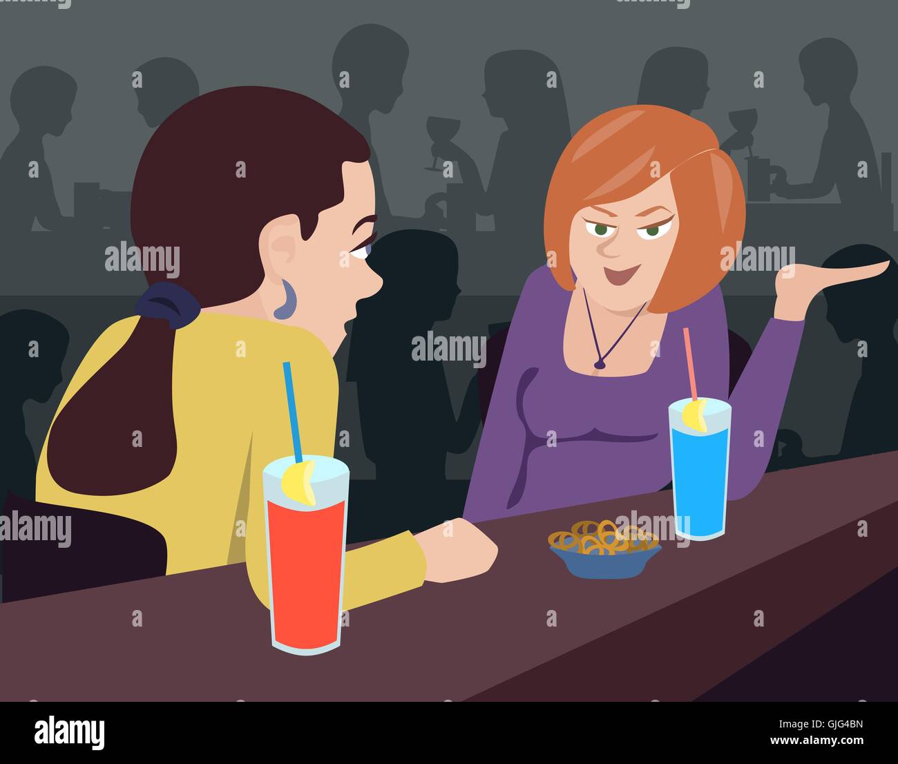 Women laughing at friend Stock Vector Images - Alamy