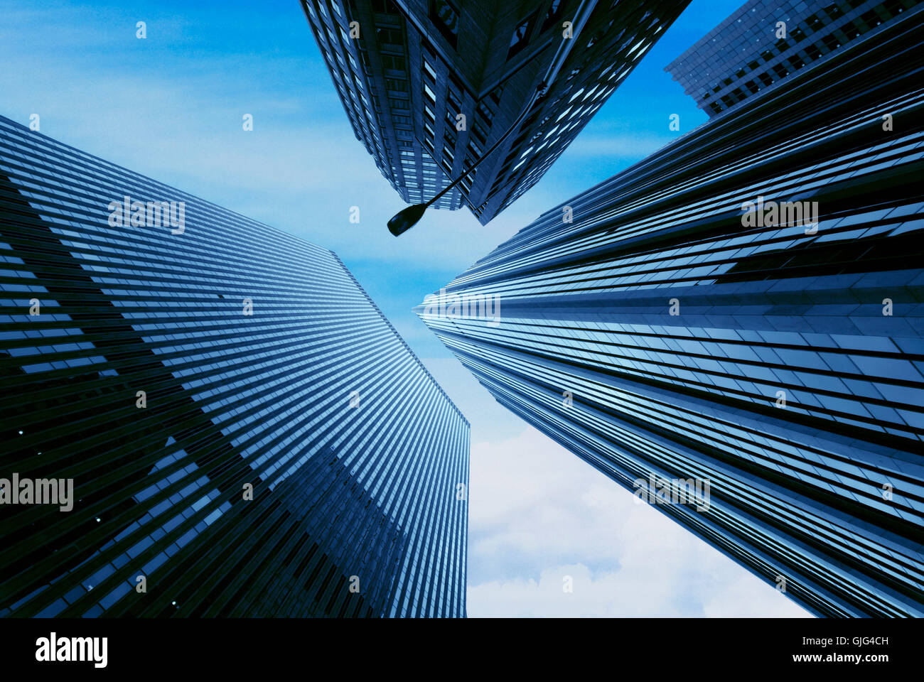worms eye house multistory building Stock Photo - Alamy