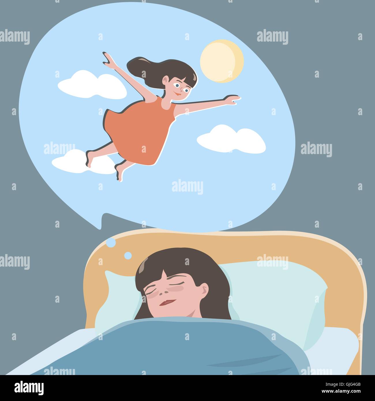 Person Dreaming Cartoon