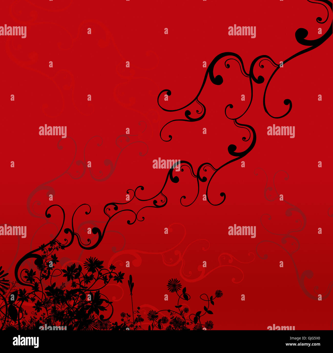 garden graphic flower Stock Photo - Alamy