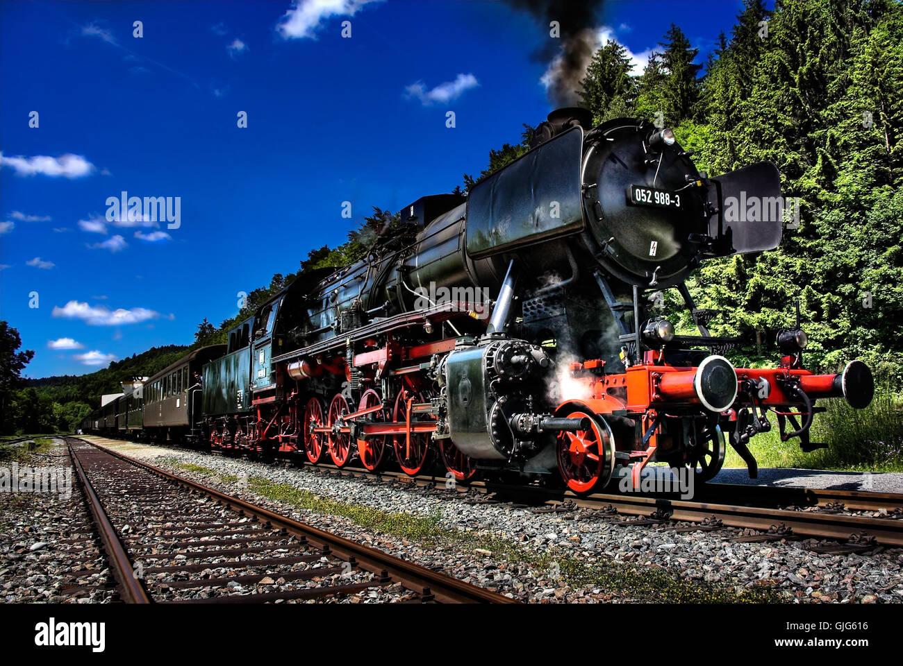 blue train ii Stock Photo - Alamy