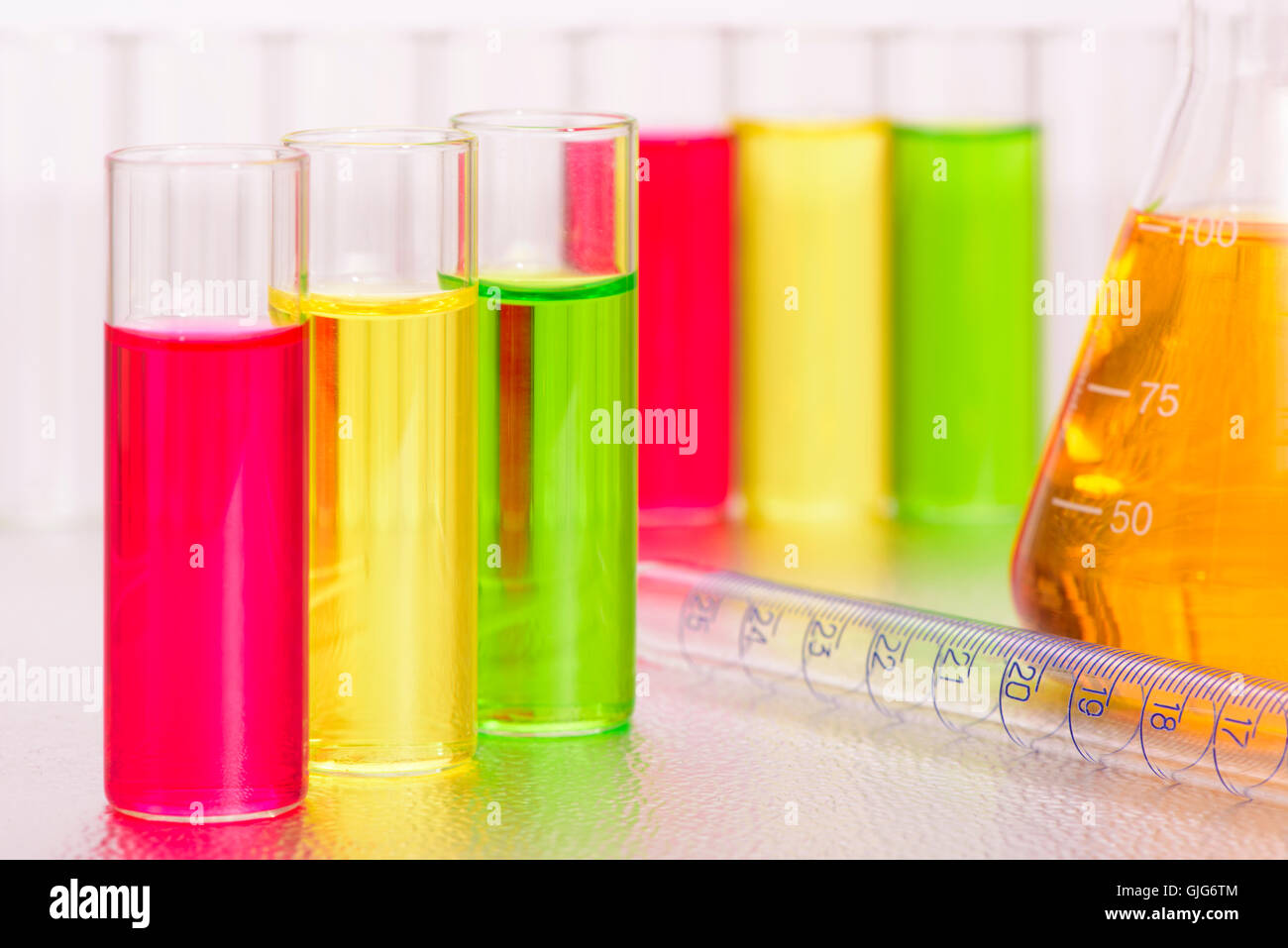 chemistry laboratory with glassware and test tubes Stock Photo - Alamy