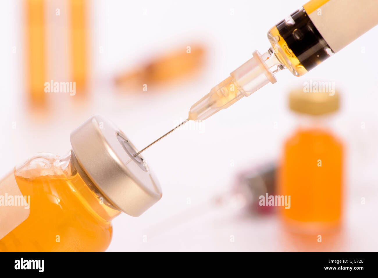 injection with syringe in medical laboratory Stock Photo - Alamy