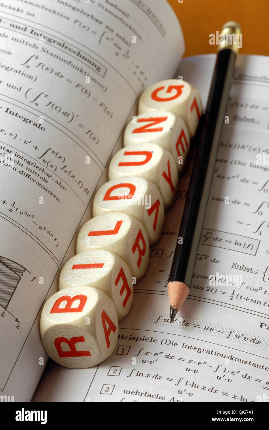 study education letters Stock Photo - Alamy