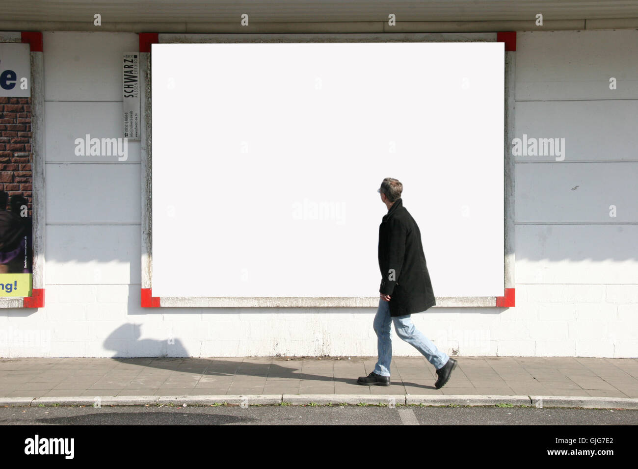 man with billboard 1 Stock Photo - Alamy
