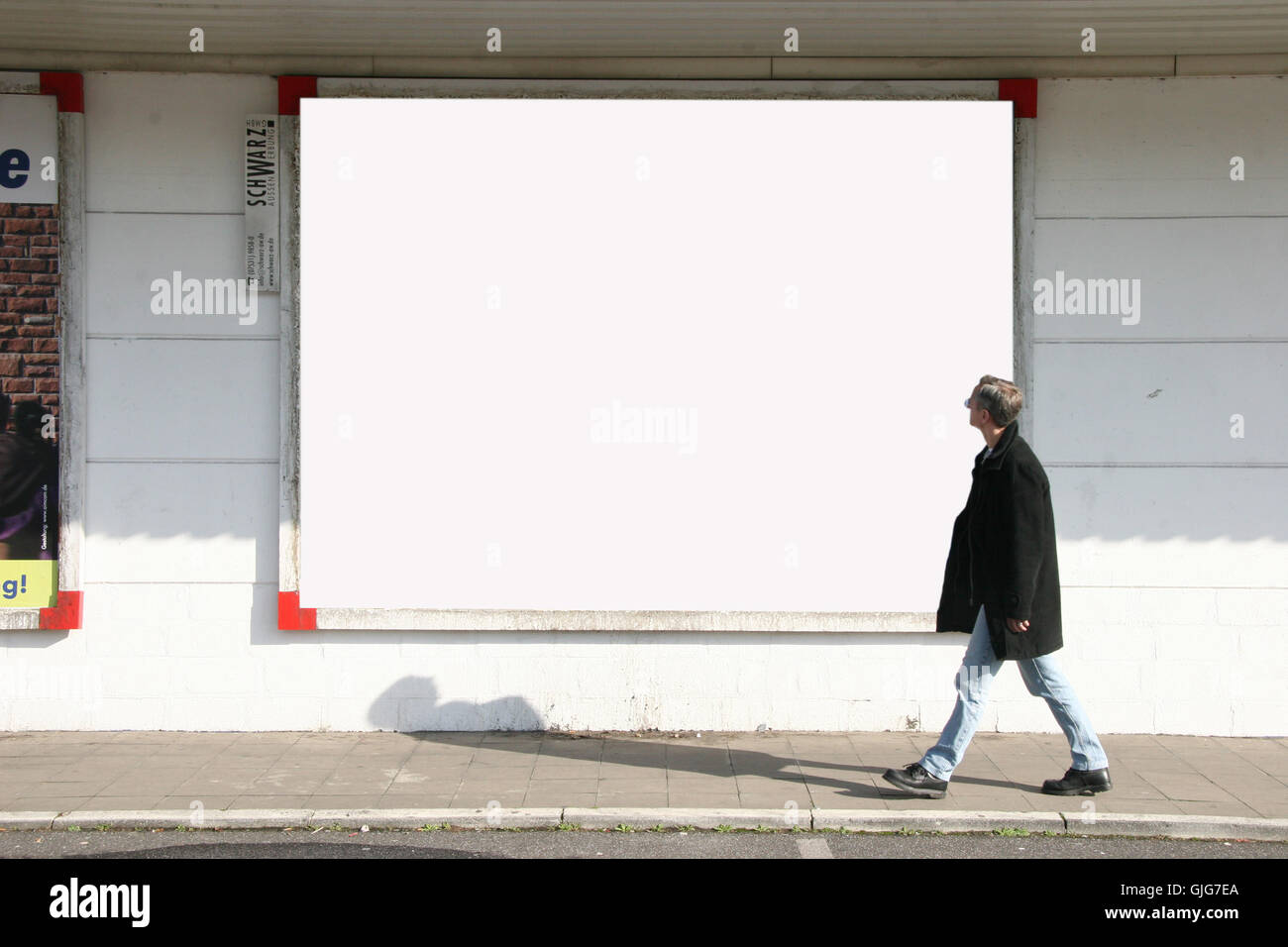 man with billboard 2 Stock Photo - Alamy