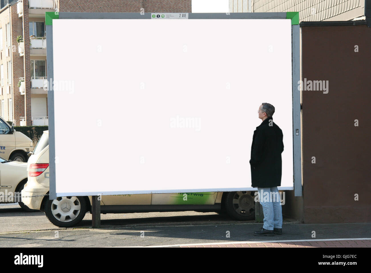man with billboard 4 Stock Photo - Alamy