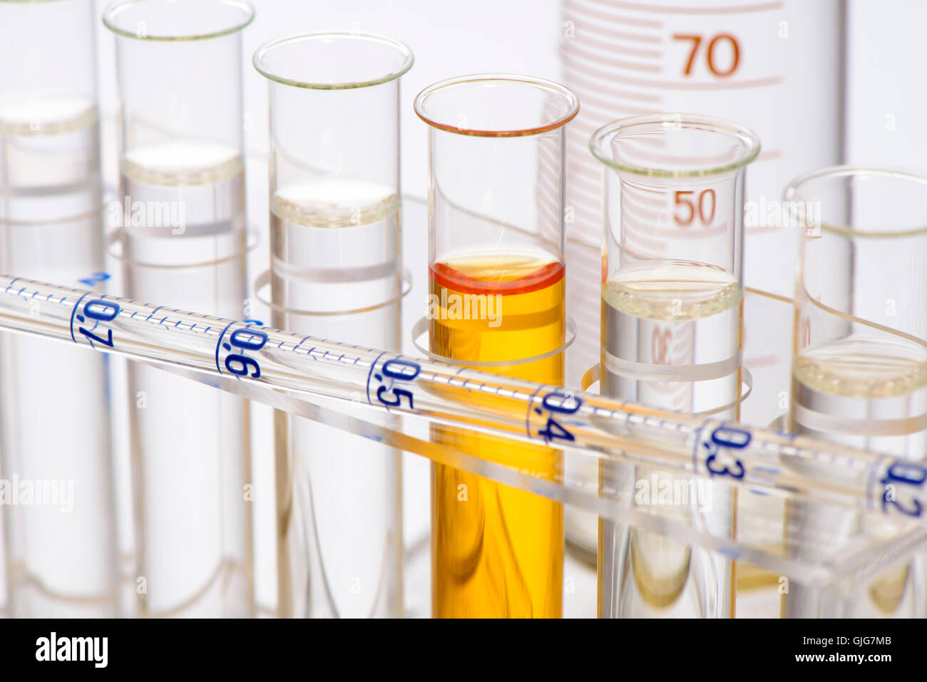 chemistry laboratory with glassware and test tubes Stock Photo - Alamy