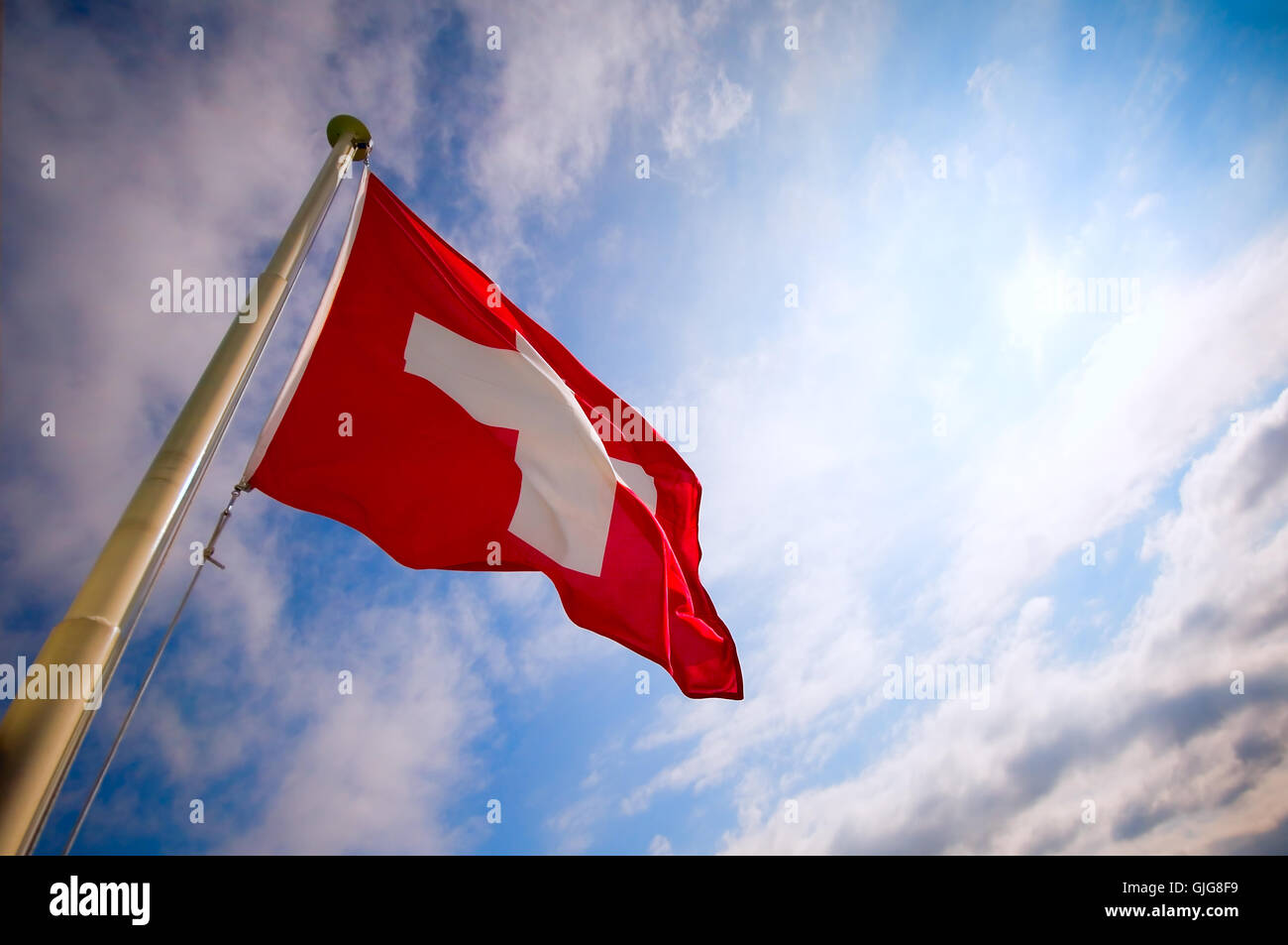 swiss national flag Stock Photo - Alamy