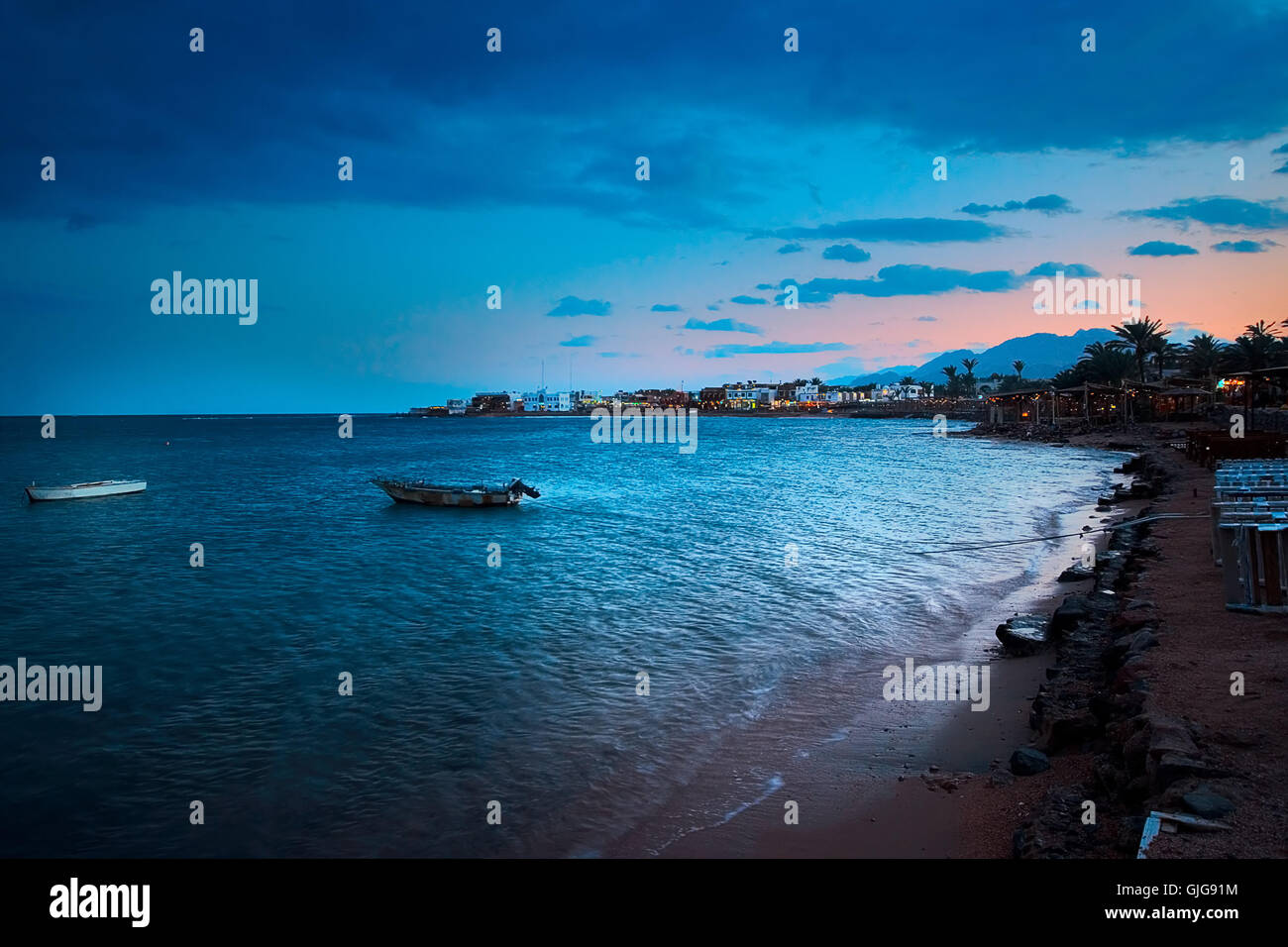 evening on the beach Stock Photo - Alamy