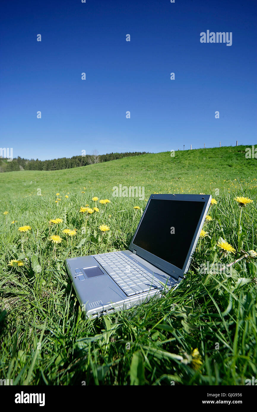 blue laptop notebook Stock Photo - Alamy