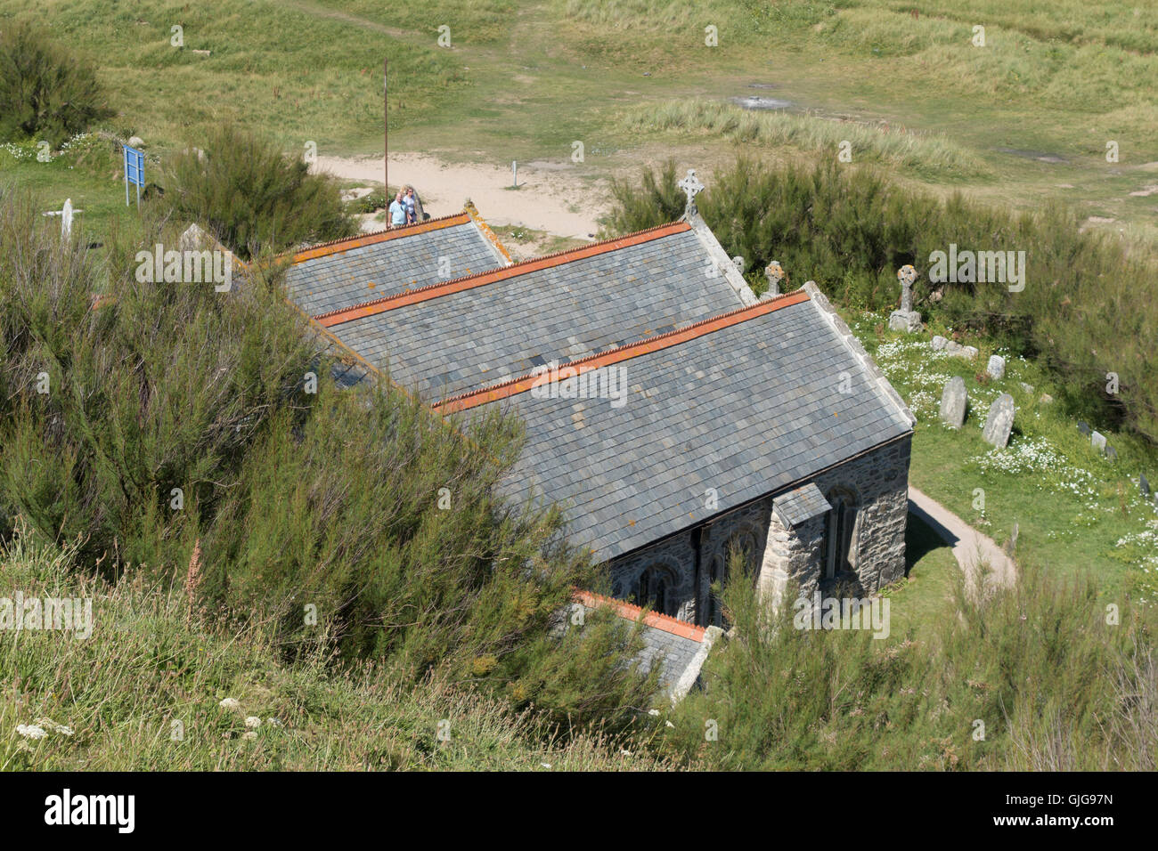 The Parish Church of St Winwaloe, church of the storms, Gunwalloe ...