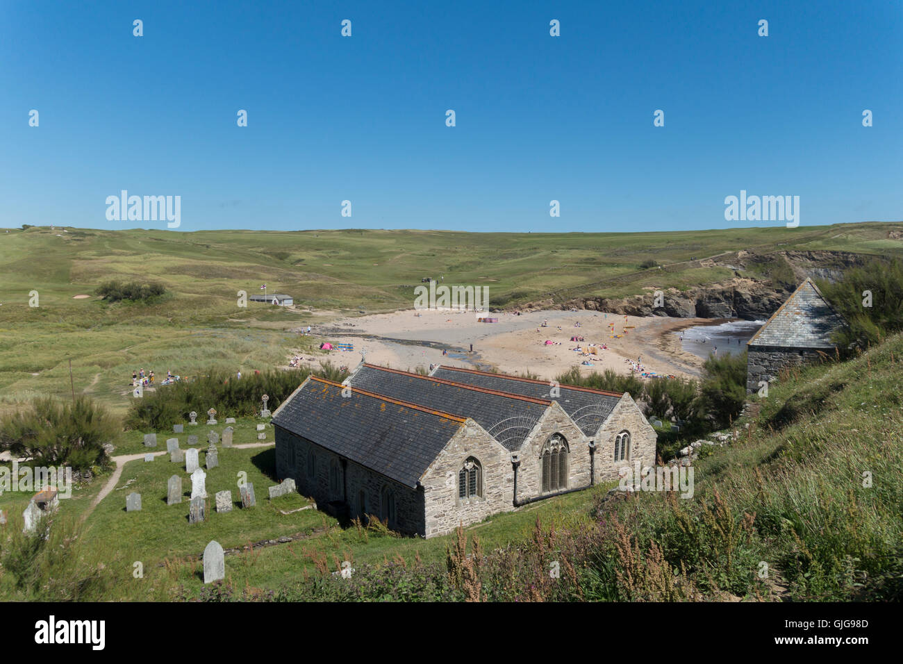 The Parish Church of St Winwaloe, church of the storms, Gunwalloe ...