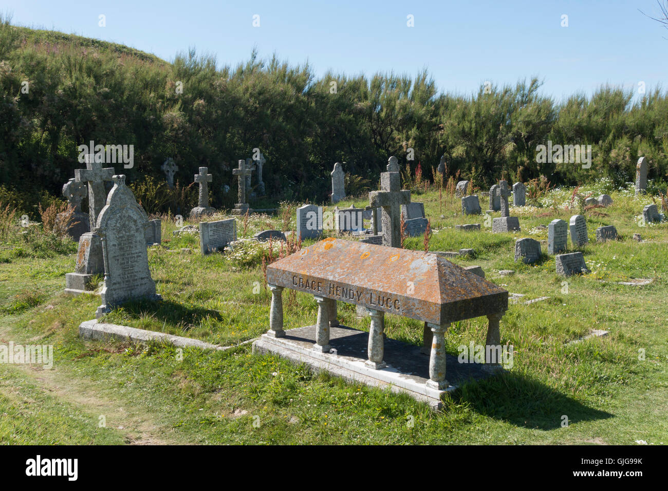 Churchyard The Parish Church of St Winwaloe, church of the storms ...