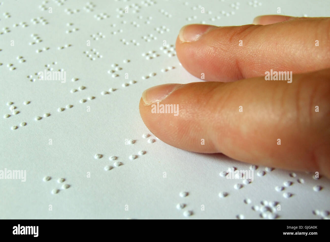 read with your fingers Stock Photo - Alamy