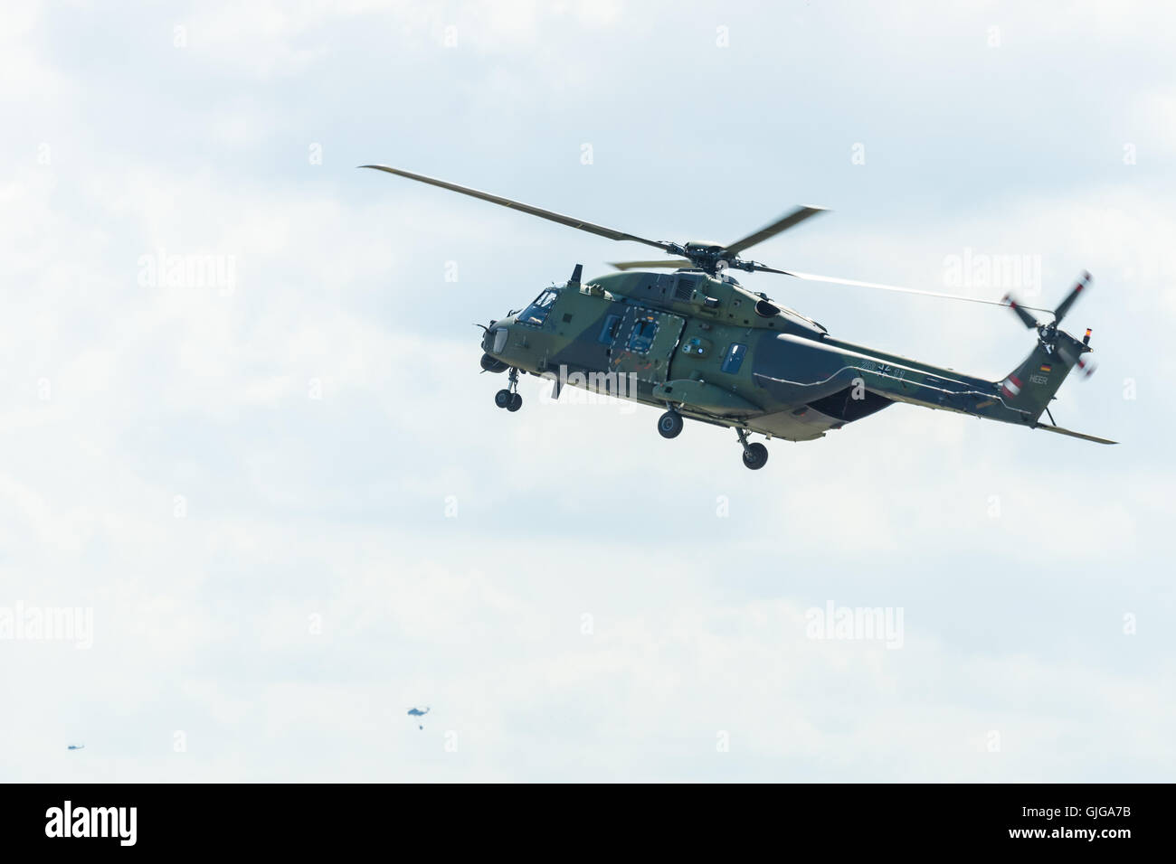 Helicopter NH90 of the German Army. Demonstrative performance Stock ...