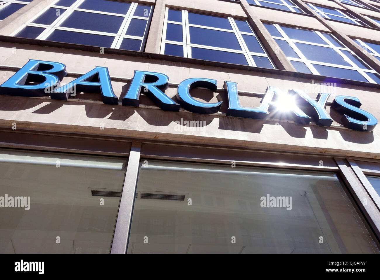 Barclays bank in sunshine hi-res stock photography and images - Alamy