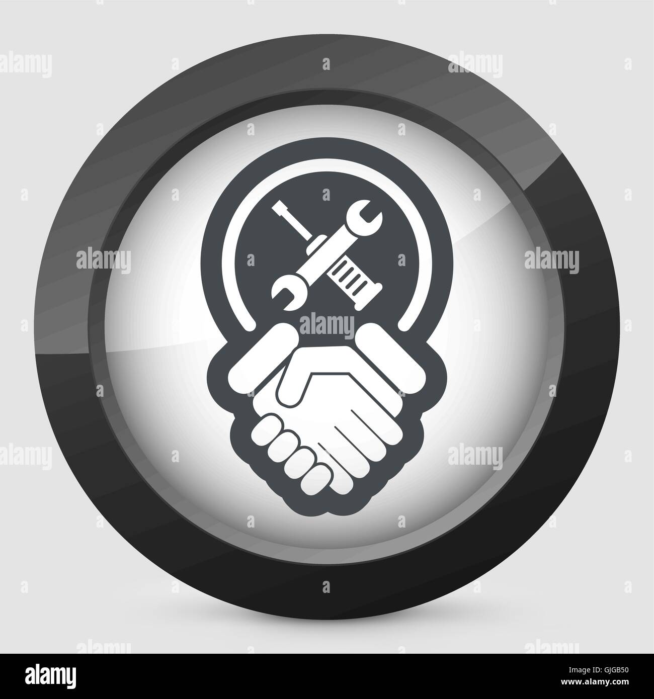 Worker handshake icon Stock Vector Image & Art - Alamy