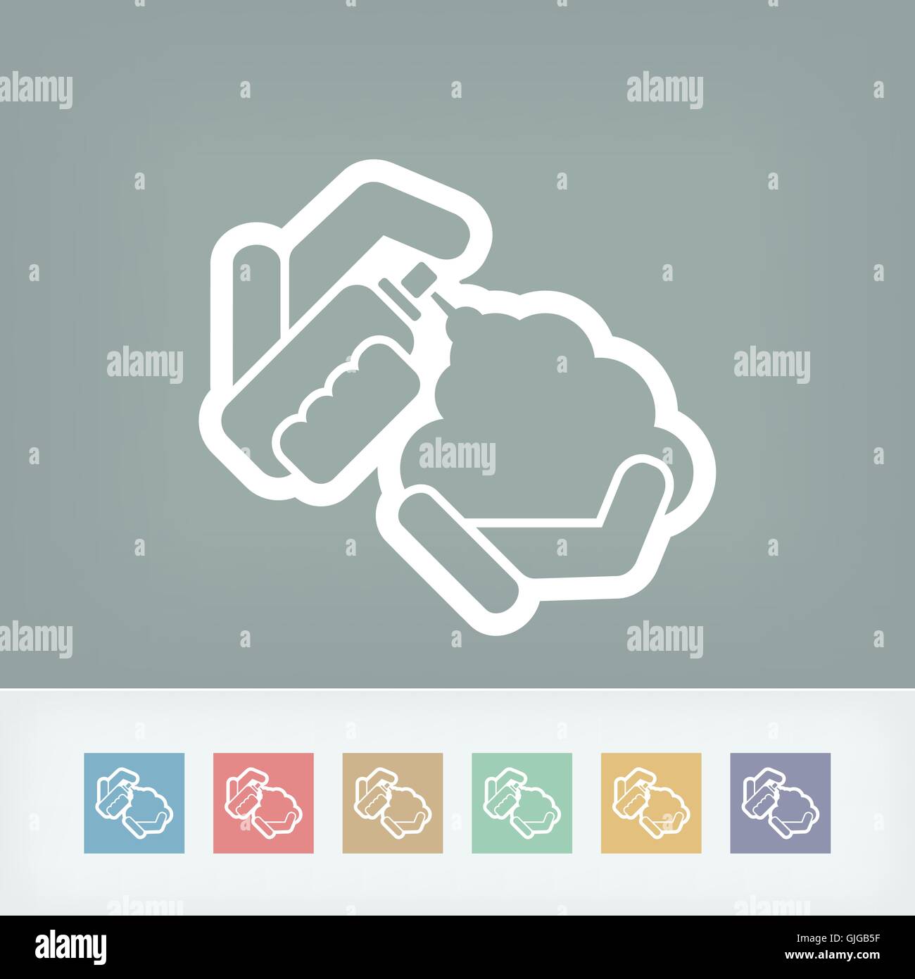 Hand foam Stock Vector Images - Alamy