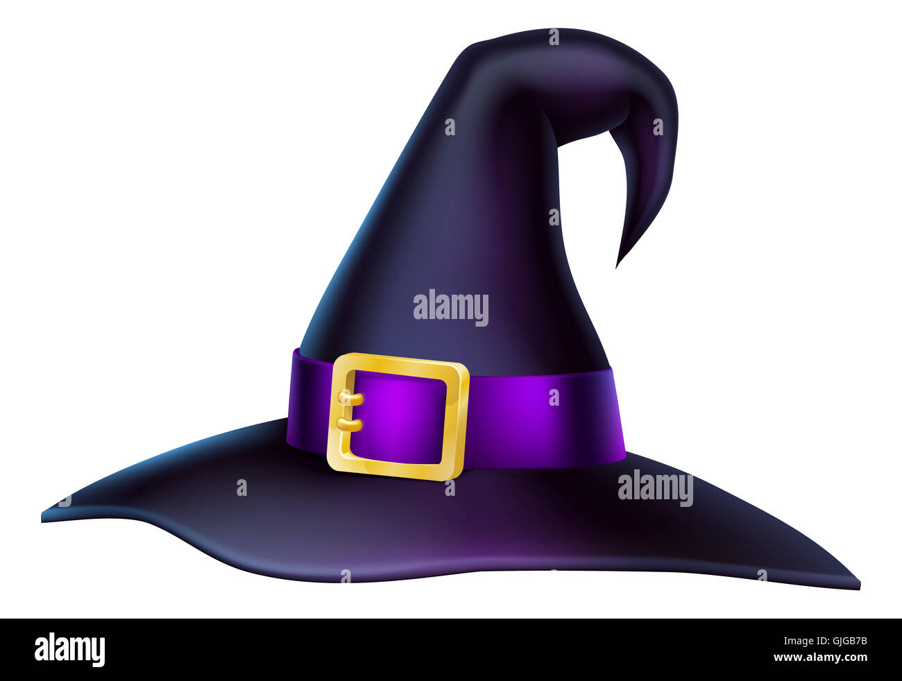 An illustration of a cartoon Halloween witch hat Stock Photo - Alamy