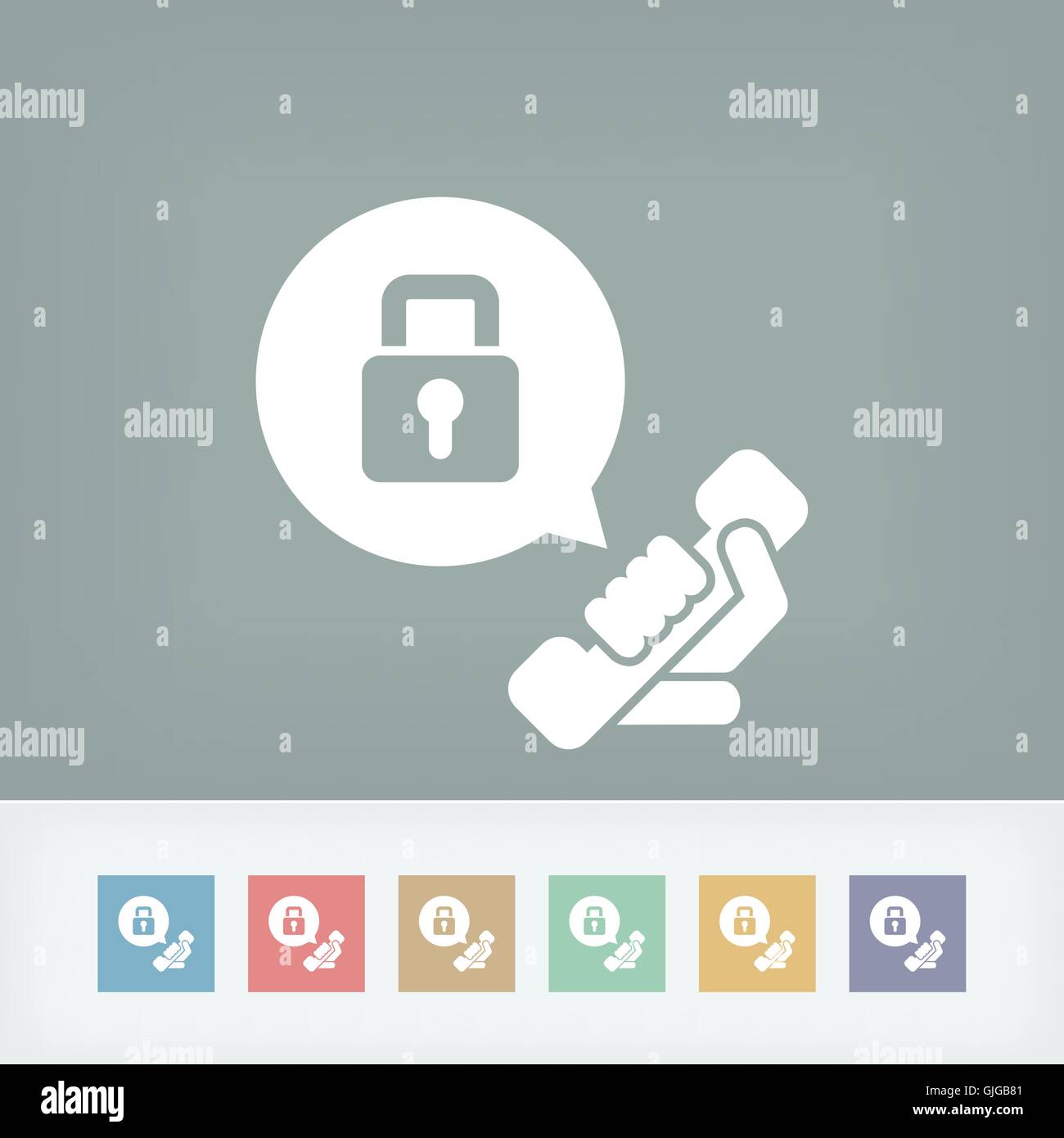 Phone conversation locked Stock Vector Image & Art - Alamy