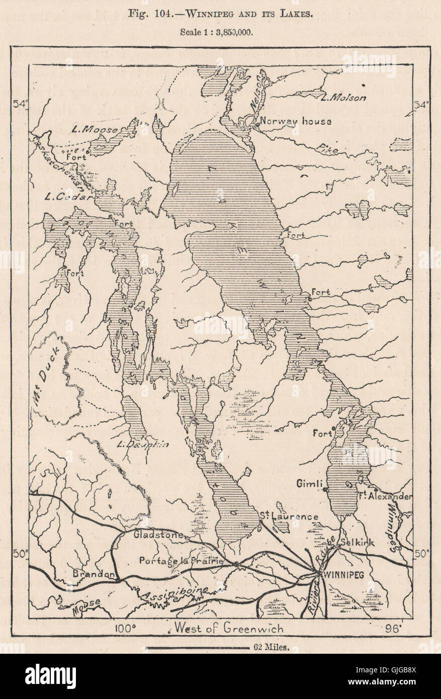 Vintage map of winnipeg hi-res stock photography and images - Alamy
