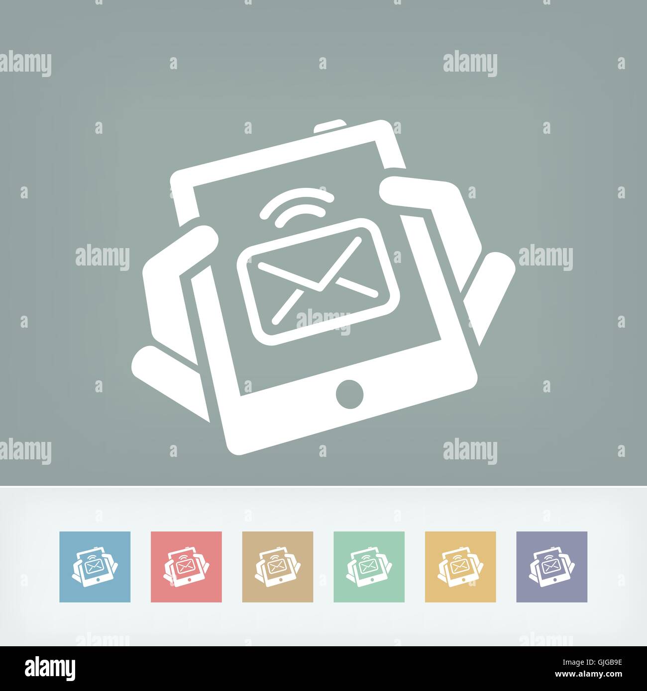 Tablet message icon Stock Vector Image & Art - Alamy