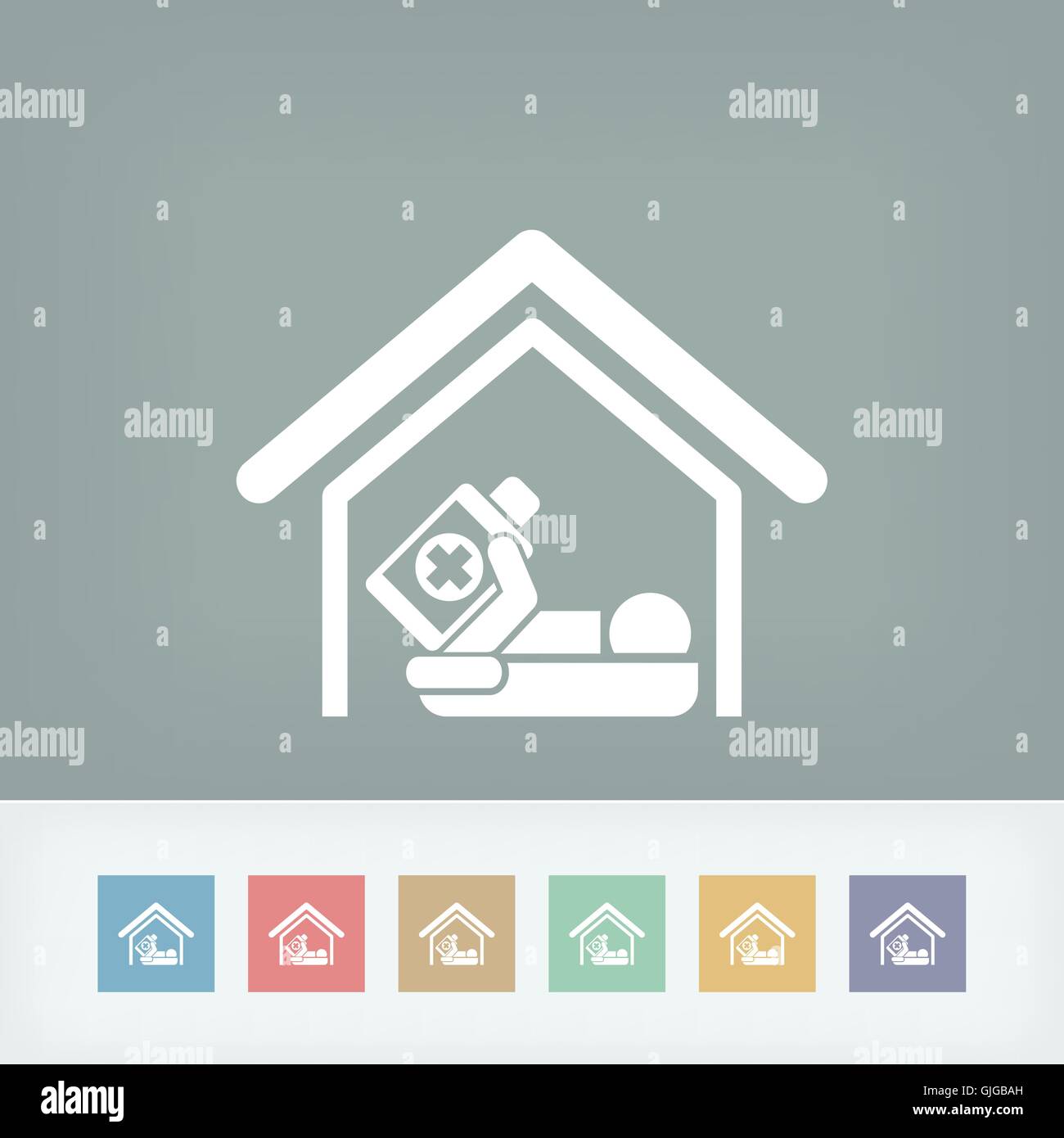Hospitalization icon hi-res stock photography and images - Alamy