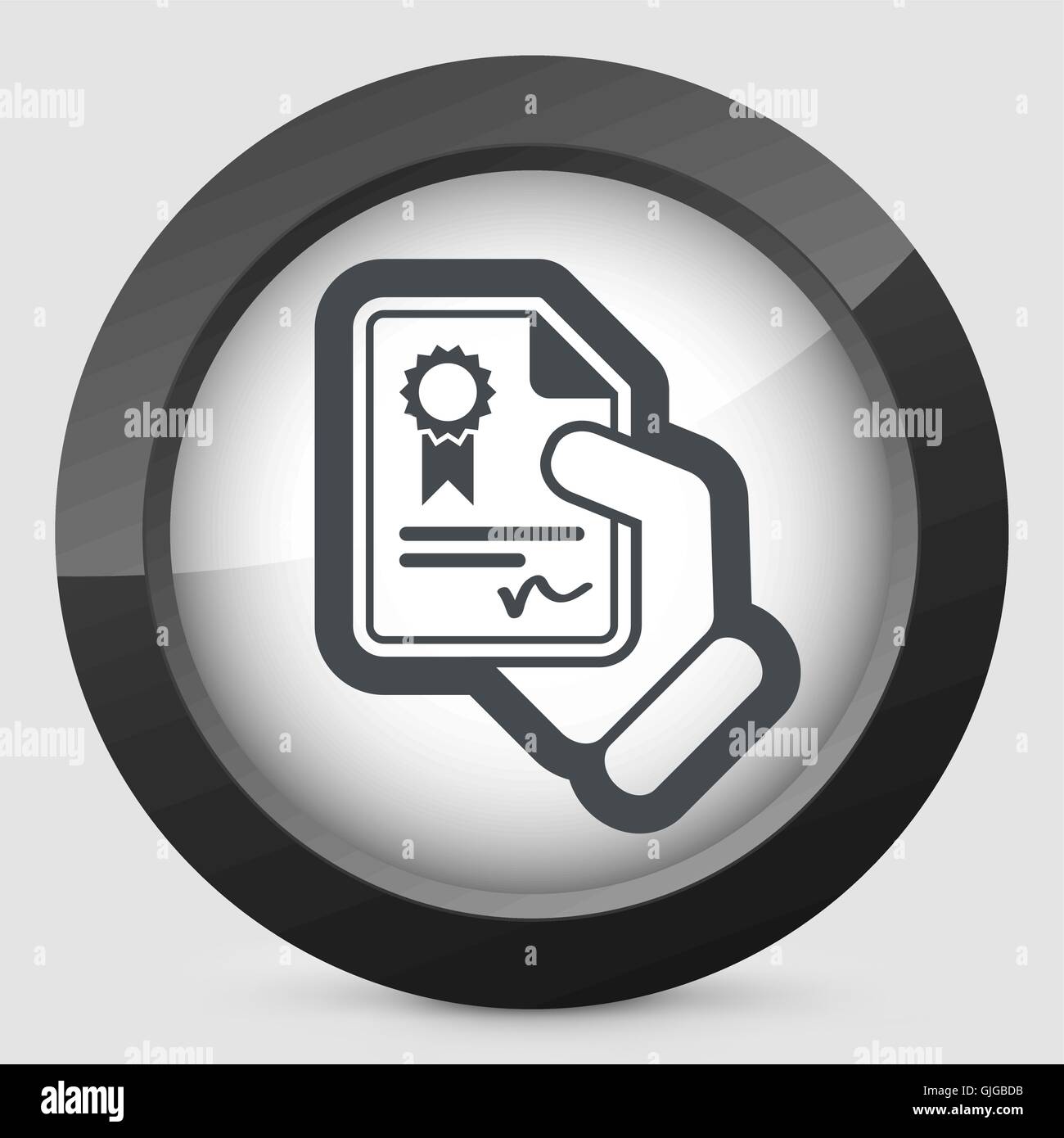 Signed certificate icon hi-res stock photography and images - Alamy