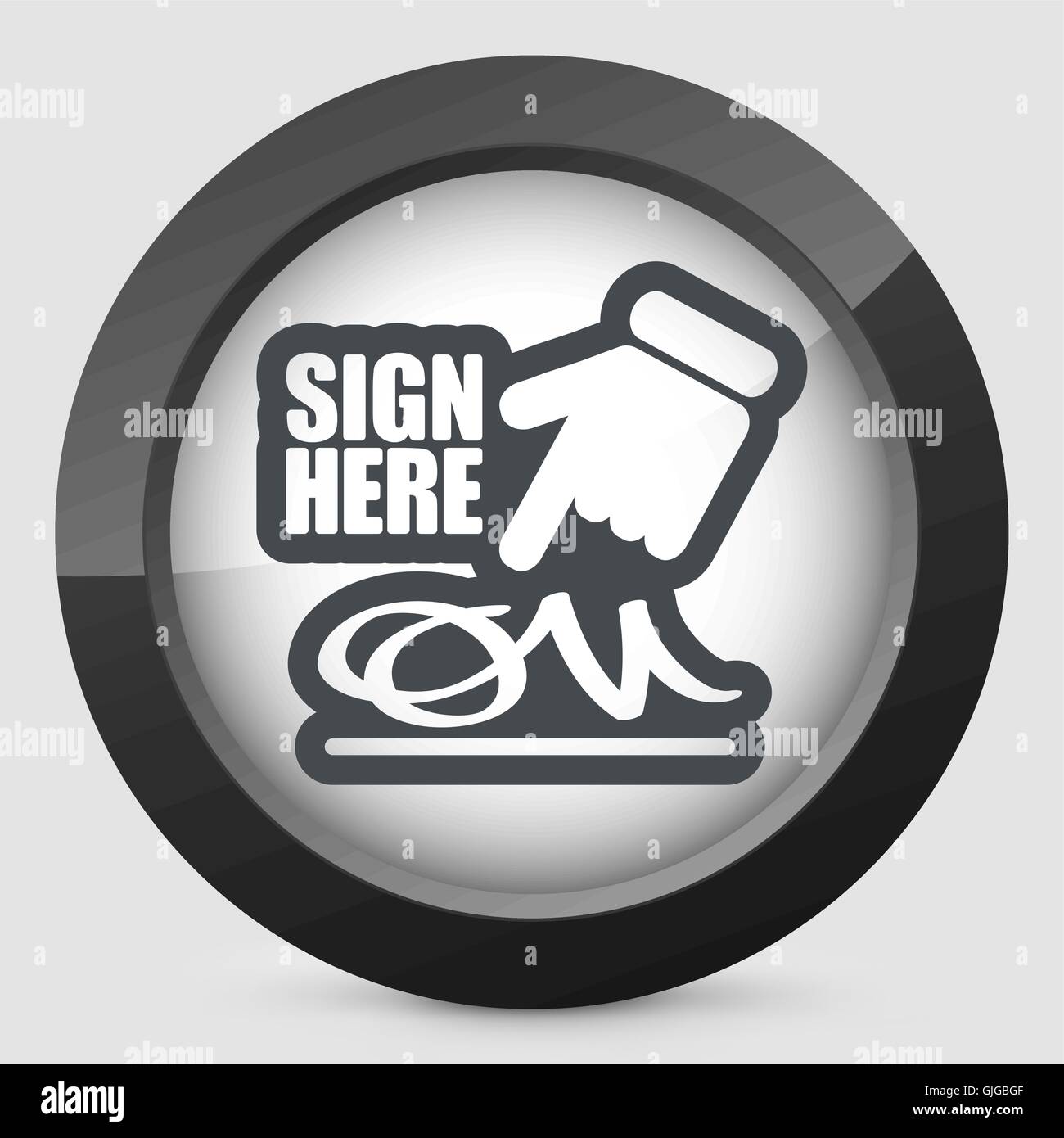 Sign on document icon Stock Vector Image & Art - Alamy